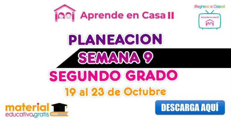 PLANEACIONES SEGUNDO GRADO SEMANA 9