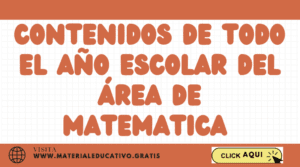 CONTENIDOS DE TODO EL AÑO ESCOLAR DEL ÁREA DE MATEMATICA