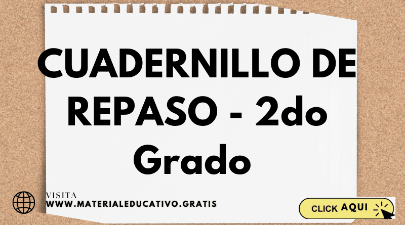 CUADERNILLO DE REPASO - 2do Grado