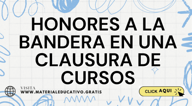 HONORES A LA BANDERA EN UNA CLAUSURA DE CURSOS