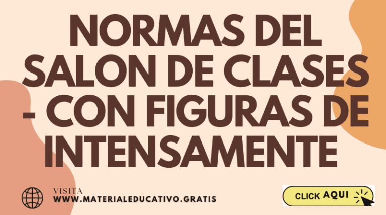 NORMAS DEL SALON DE CLASES - CON FIGURAS DE INTENSAMENTE