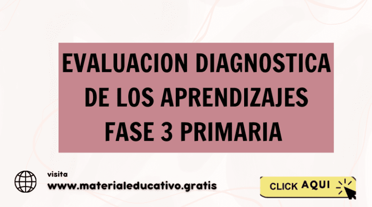 EVALUACION DIAGNOSTICA DE LOS APRENDIZAJES FASE 3 PRIMARIA