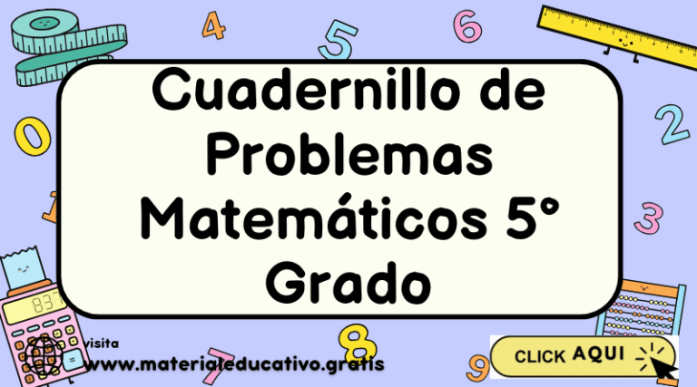 Cuadernillo de Problemas Matemáticos 5° Grado