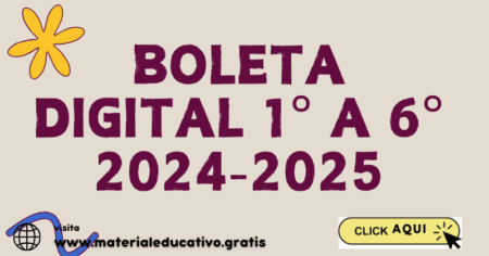 Boleta de evaluación para 1° de primaria