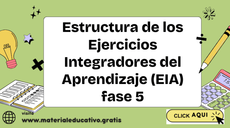 Estructura de los Ejercicios Integradores del Aprendizaje (EIA) fase 5