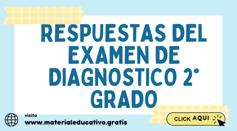 RESPUESTAS DEL EXAMEN DE DIAGNOSTICO 2° GRADO