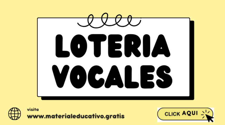 Lotería de vocales para educación inicial y primaria