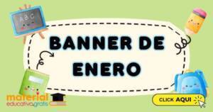 BANNER DE ENERO Banner de Enero | Material Decorativo Escolar para el Aula